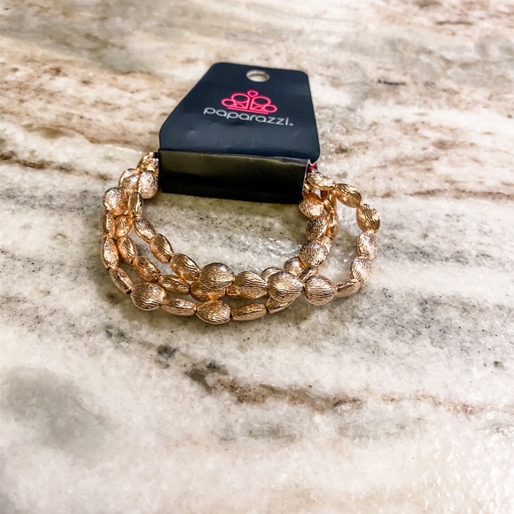 paparazzi | Jewelry | Paparazzi Rose Gold Stretchy Bracelet | Poshmark